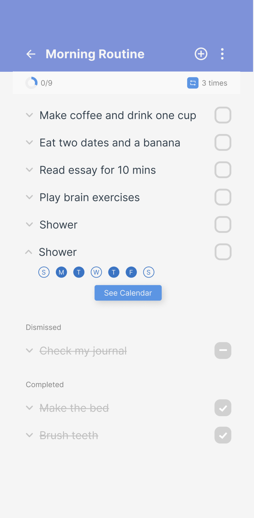 Routinero - A To-Do List For Repetitive Tasks